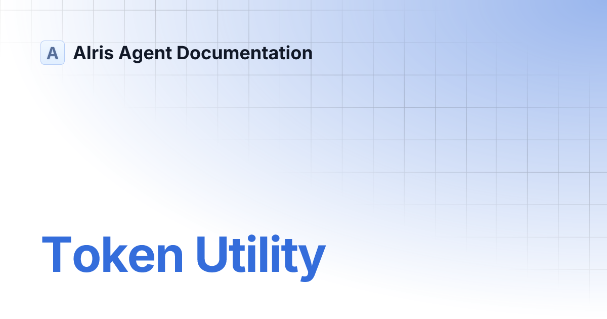 Token Utility | Alris Agent Documentation